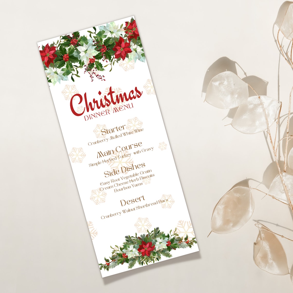 Printable Christmas Party Invite Instant Download Christmas Dinner ...