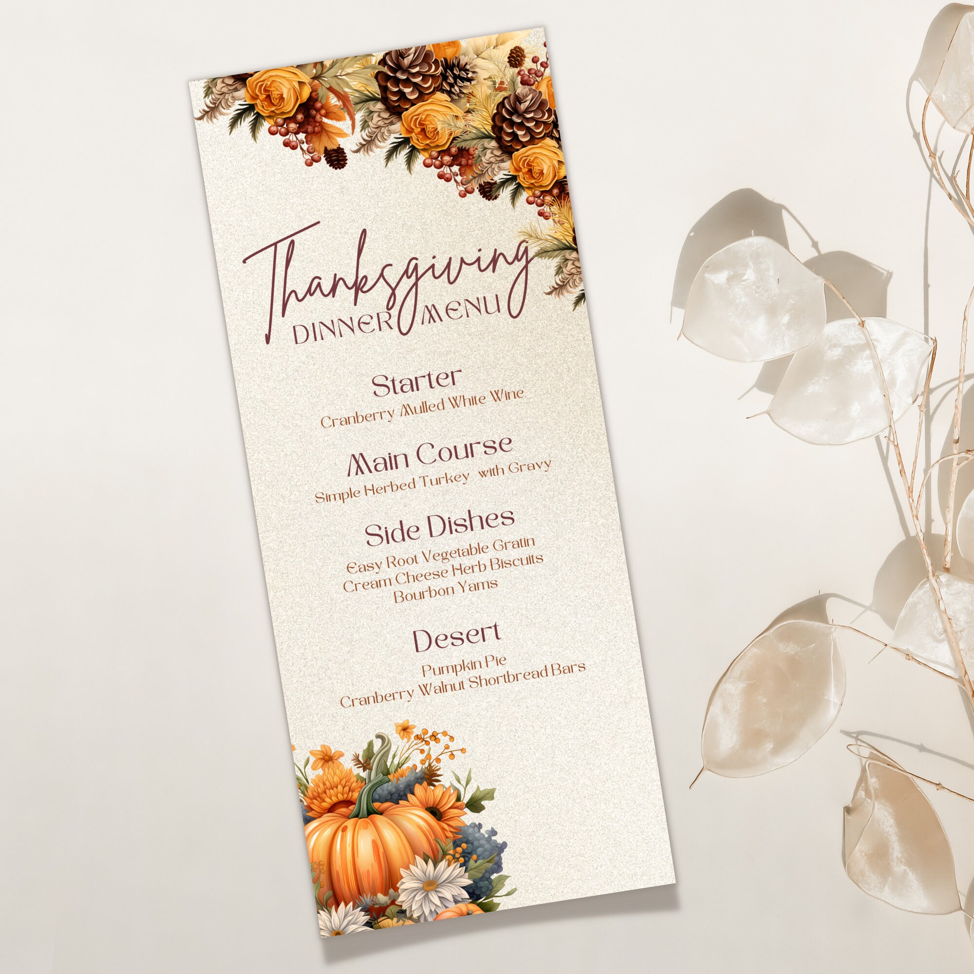 Thanksgiving Dinner Invite Let’s Give Thanks Invitation Template ...
