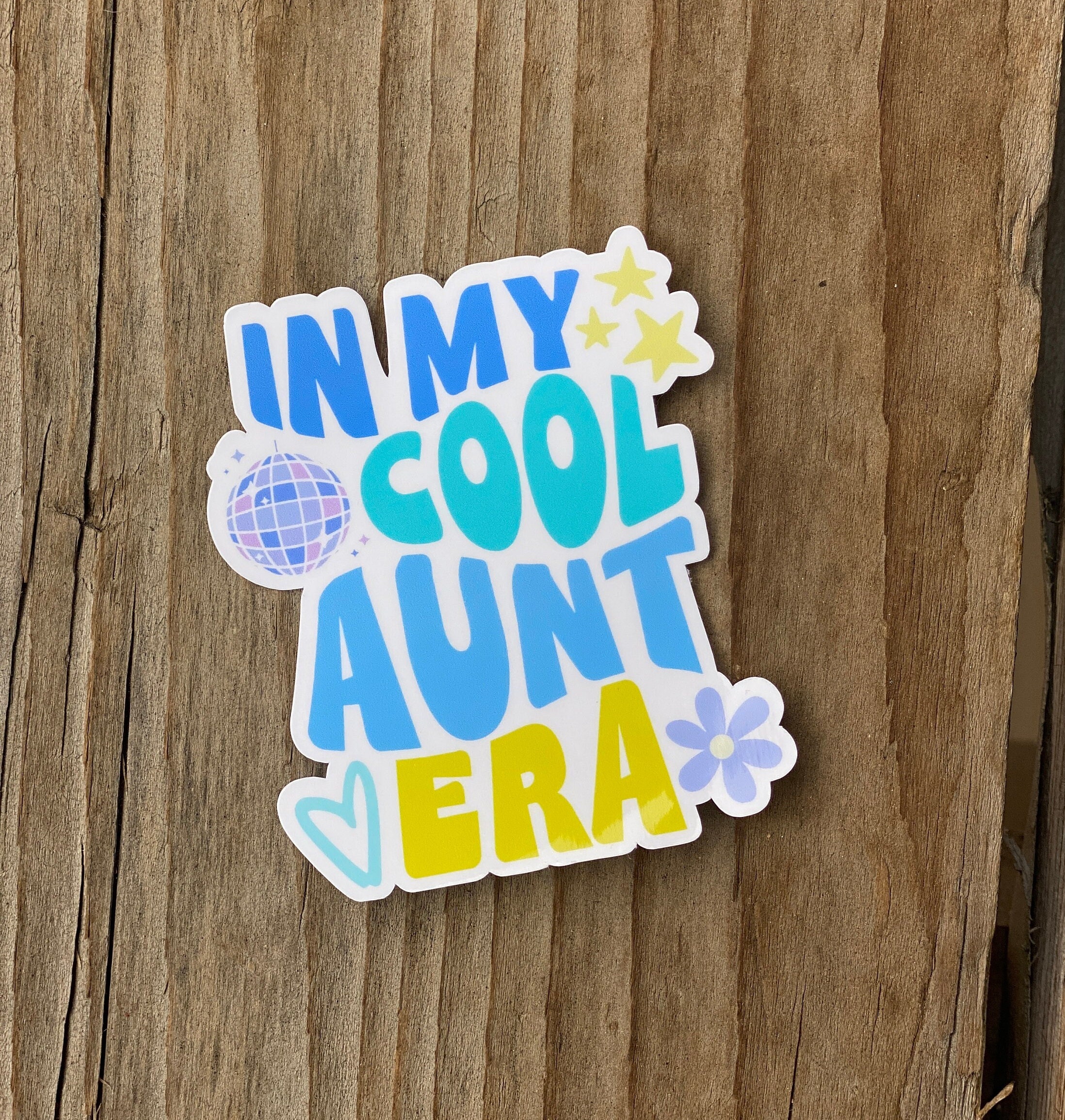 In My Cool Aunt Era 70s Retro Vinyl Sticker Cool Colors - Etsy