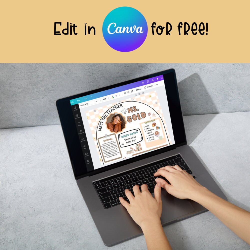 Meet the Teacher Retro Groovy Light-ink PINK Teacher Template Flyer ...