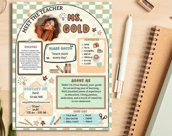 Meet the Teacher Teacher Template Flyer Neutral Theme Teacher Resource ...