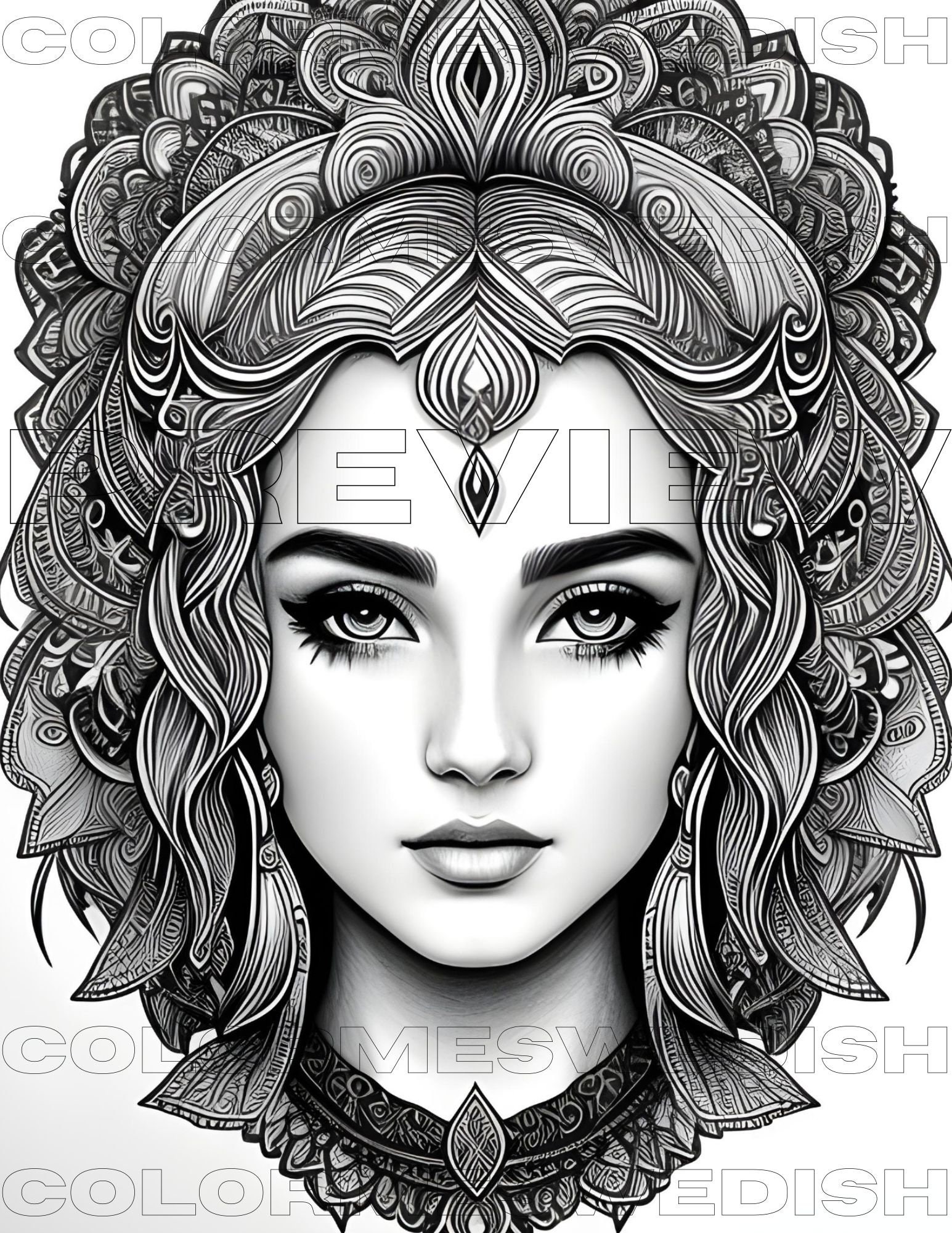 10 Instant Download Adult Coloring Women Coloring Pages Adult Coloring ...