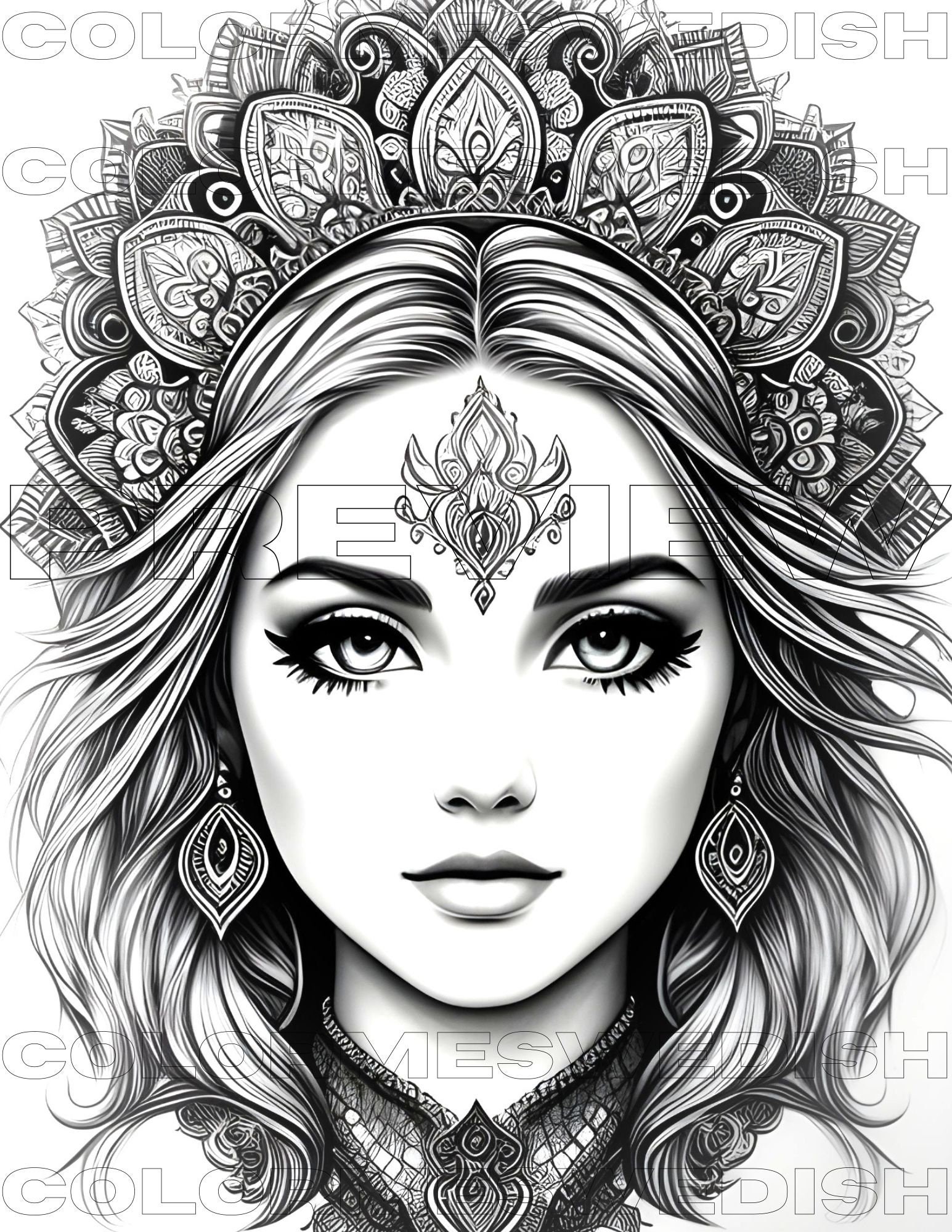 10 Instant Download Adult Coloring Women Coloring Pages Adult Coloring ...