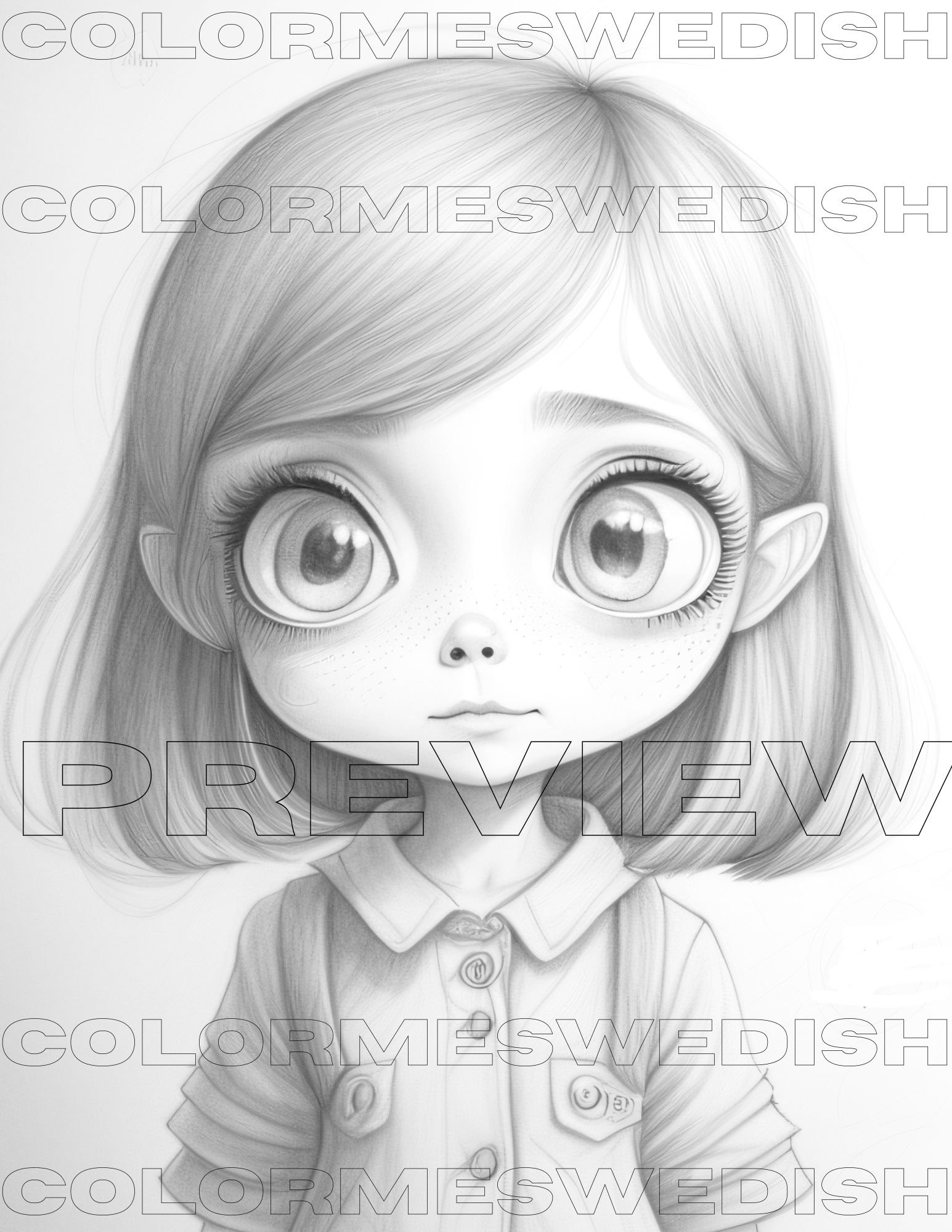 5 Cute Instant Download Printable Coloring Pages! Color Pages of Big ...