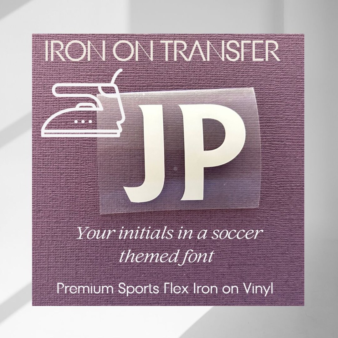 DIY Custom Iron on Transfer Initials in Soccer Themed Font - Etsy Australia