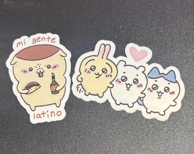 Chiikawa and Friends Sticker Cute Funny Gift Hachiiware Usagi Kurimanju ...