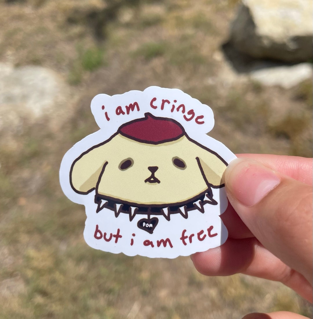 Cute Yellow Dog Cringe Sticker - Etsy