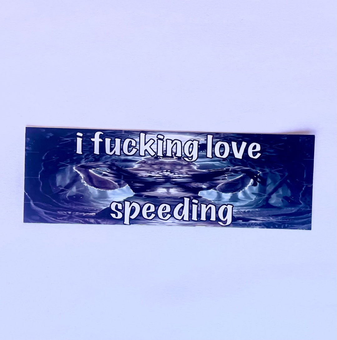 Car Bumper Sticker Love SPEEDING Wolf Meme 5.5x2”in Funny Gift ...
