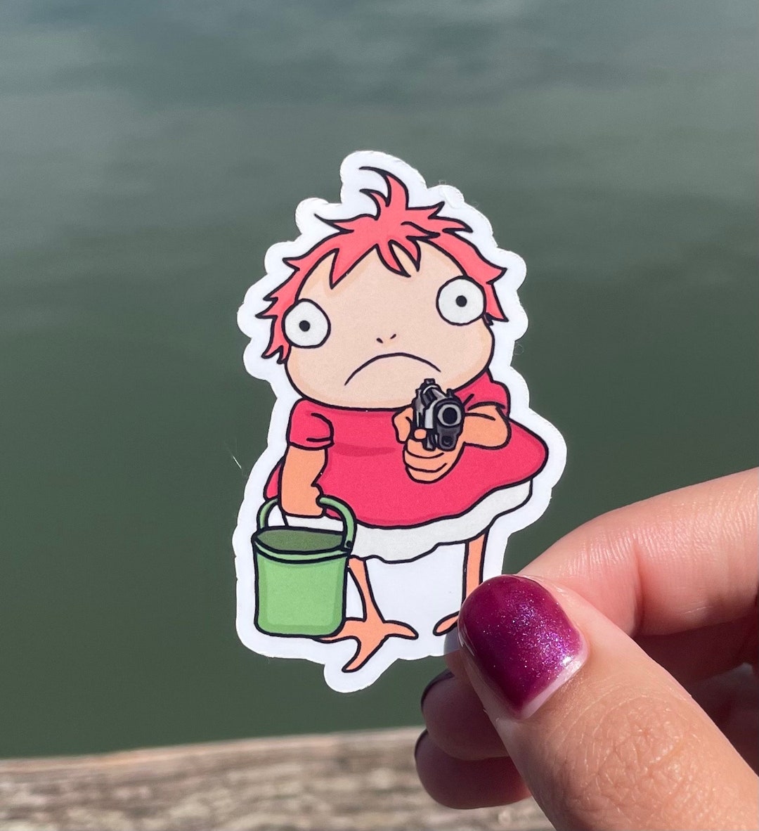 Cute Fish With a Glock Unbothered Moisturized in My Lane Happy Bubble ...