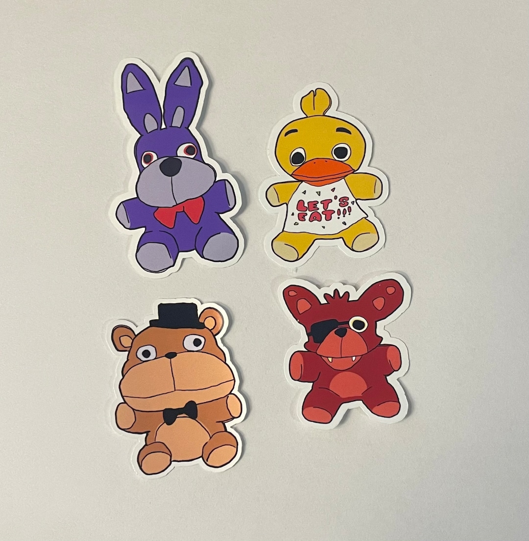 Freddy and Friends Bootleg Plushie Stickers FNAF - Etsy