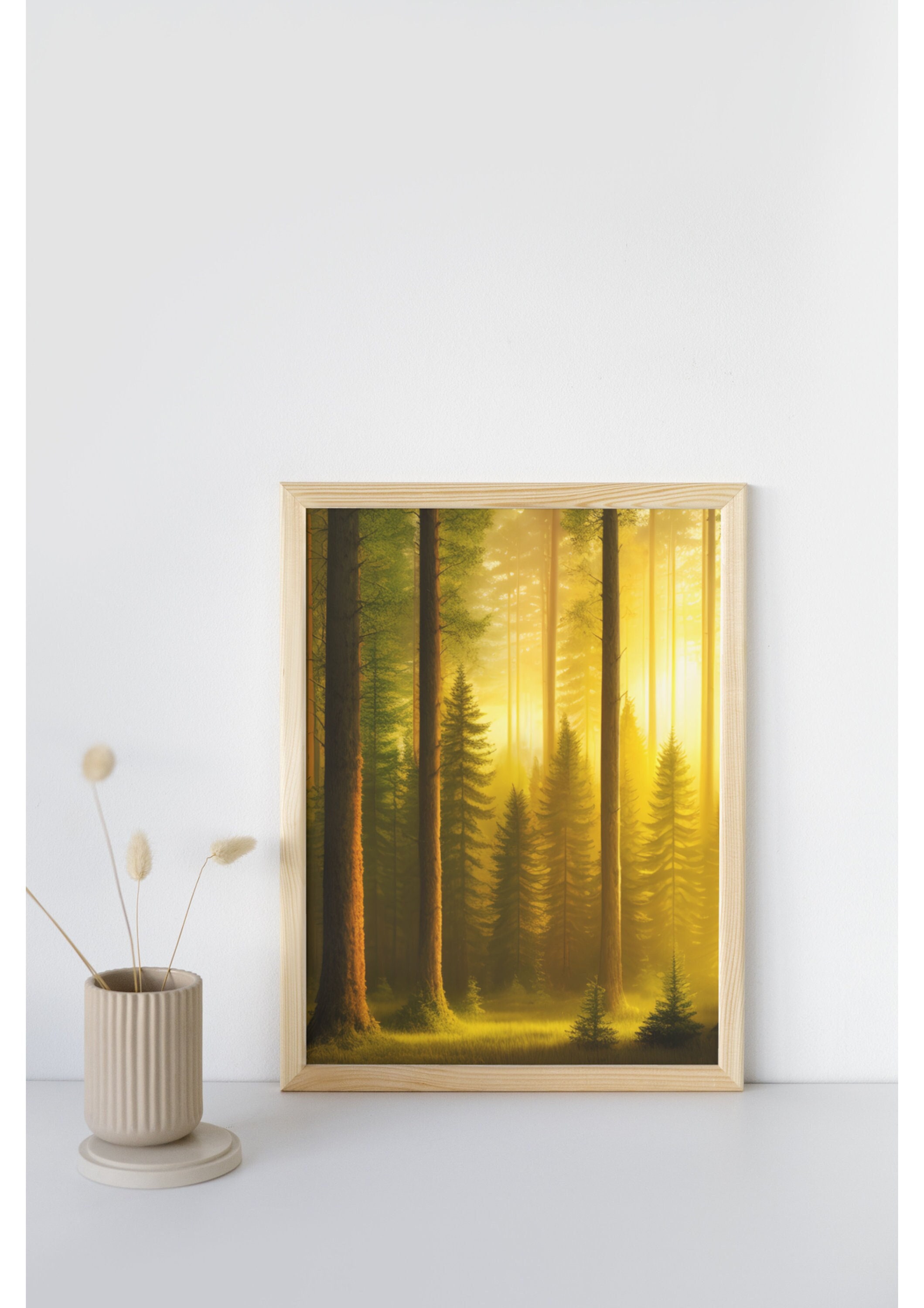 4-pack Forest at Sunset - Digital Art - Printable - Download - Home ...