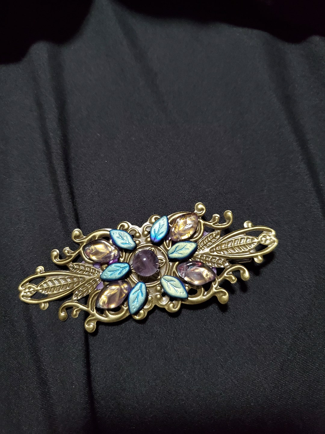 Circular Skull Barrette - Etsy