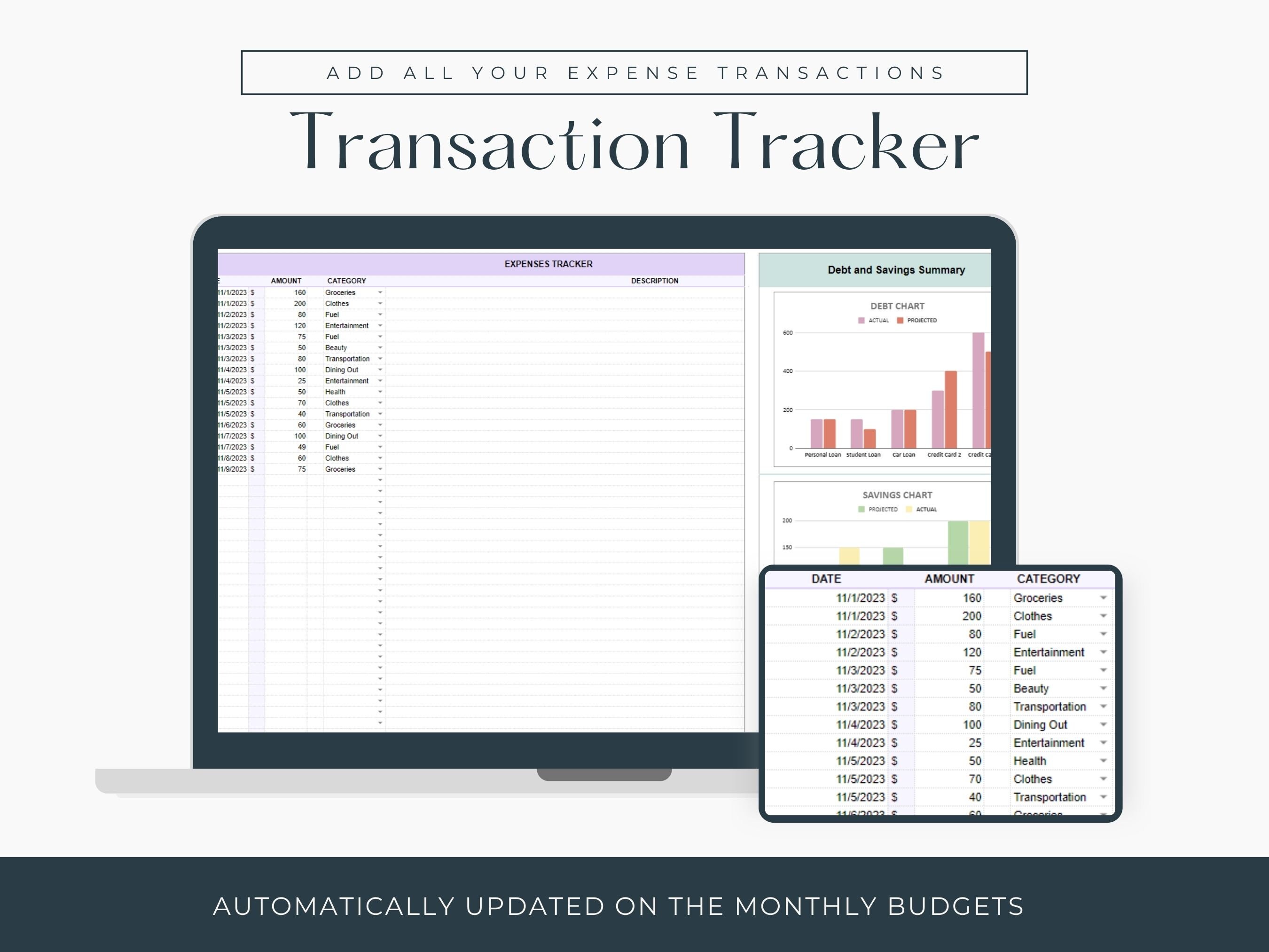 Monthly Budget Spreadsheets for Google Sheets, Budget Planner Template ...