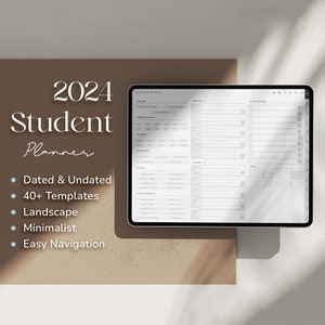 2024 Student Planner, Student Digital Planner, College Student Planner ...