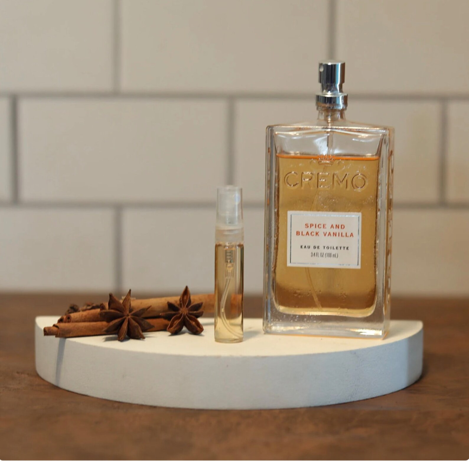 Cremo Spice and Black Vanilla Cologne EDT 5ml Pocket Size Atomizer ...