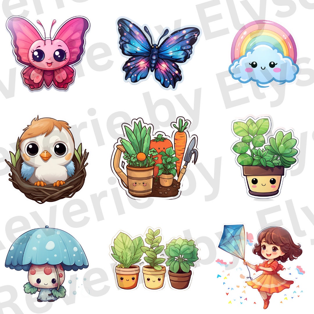 Blooming Beauties: Spring Sticker Collection - Etsy