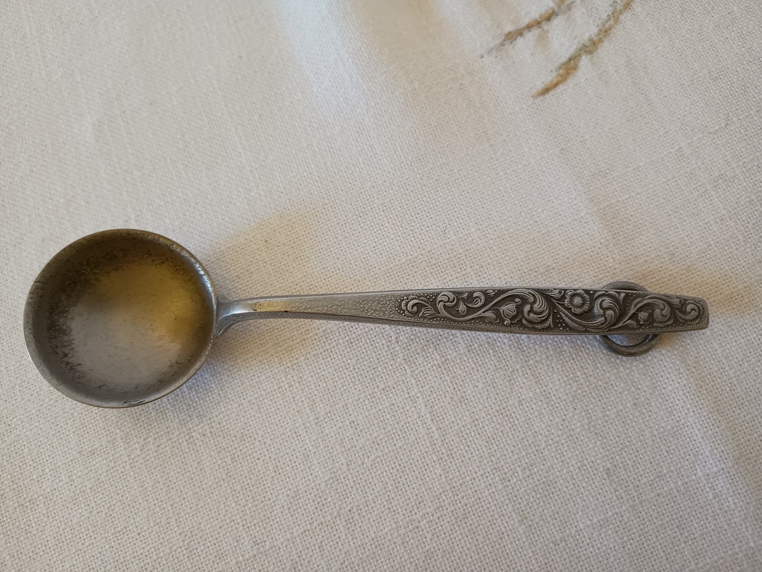 Norwegian Vintage Pewter Serving Spoon, Decor, Cabin, Hytte, EIK TINN ...