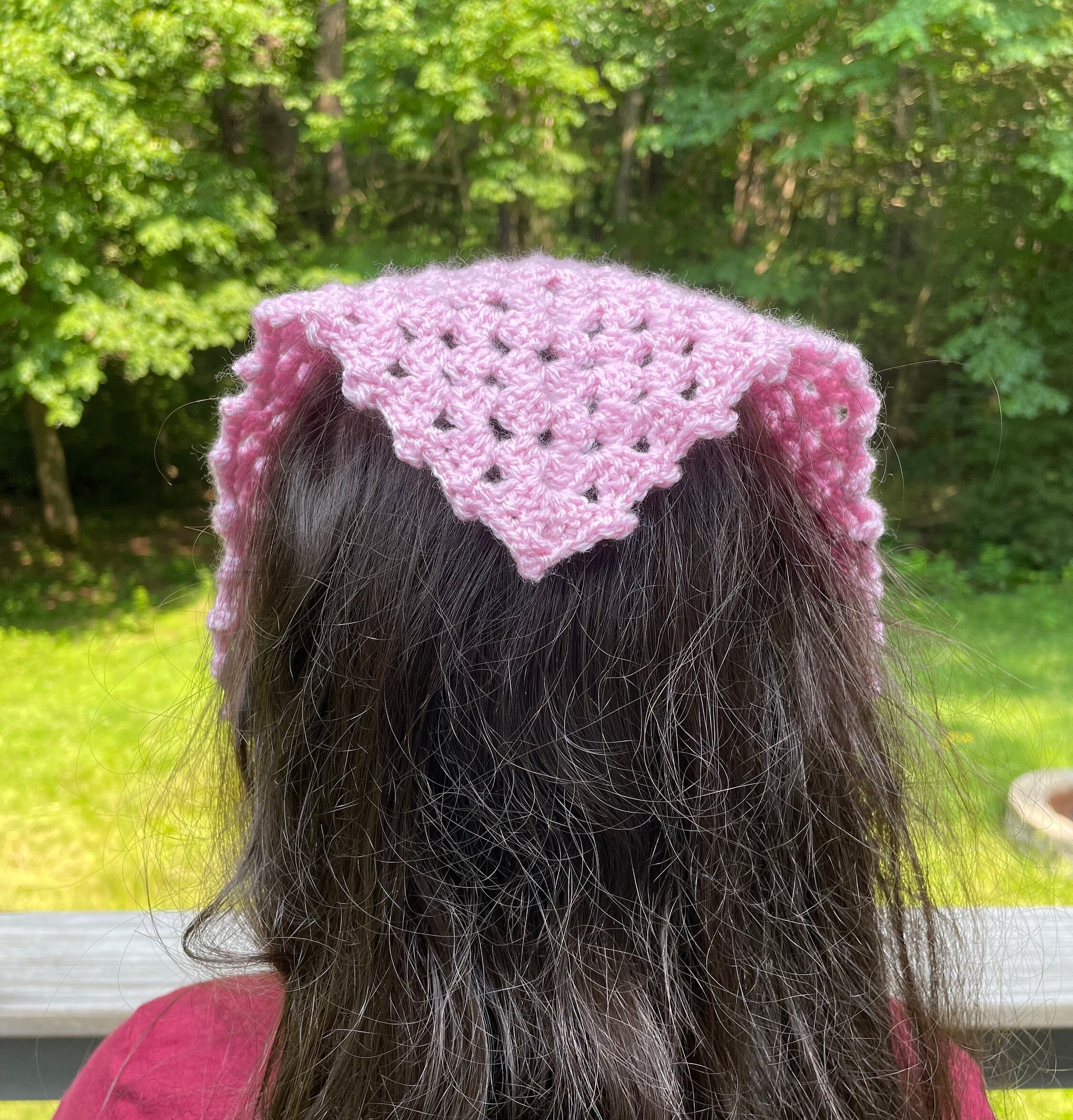 Crochet Granny Square Bandana | Crochet Granny Square Kerchief - Etsy