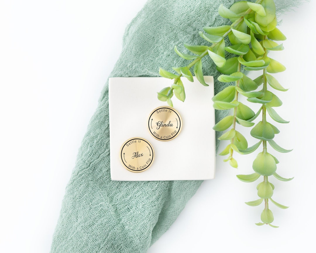 Custom Decision Coin | Laser Engraved Brass Coin Personalized With Your ...