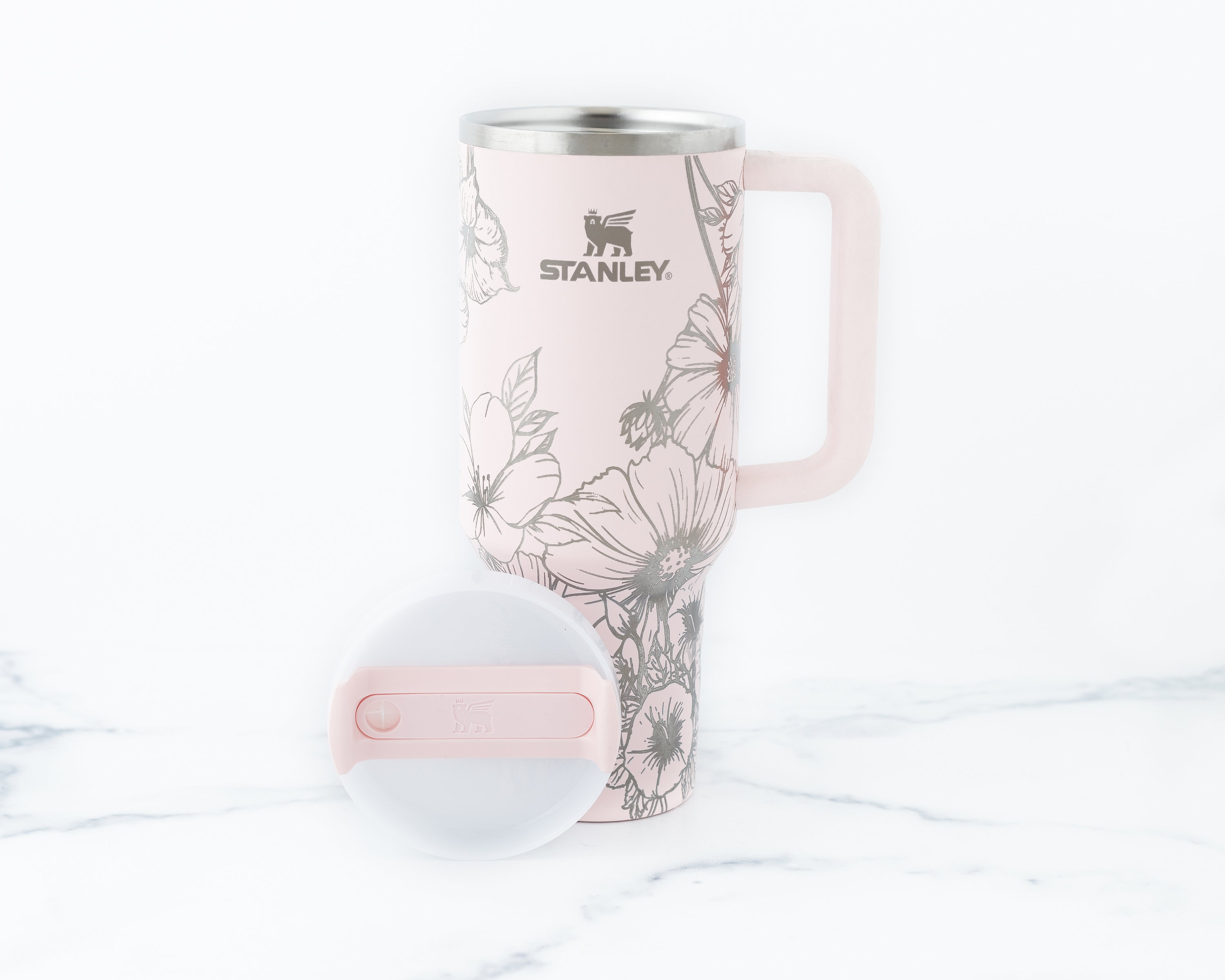Stanley Bloom Tumbler 40oz/30oz | Laser Engraved Flower Design | Unique ...