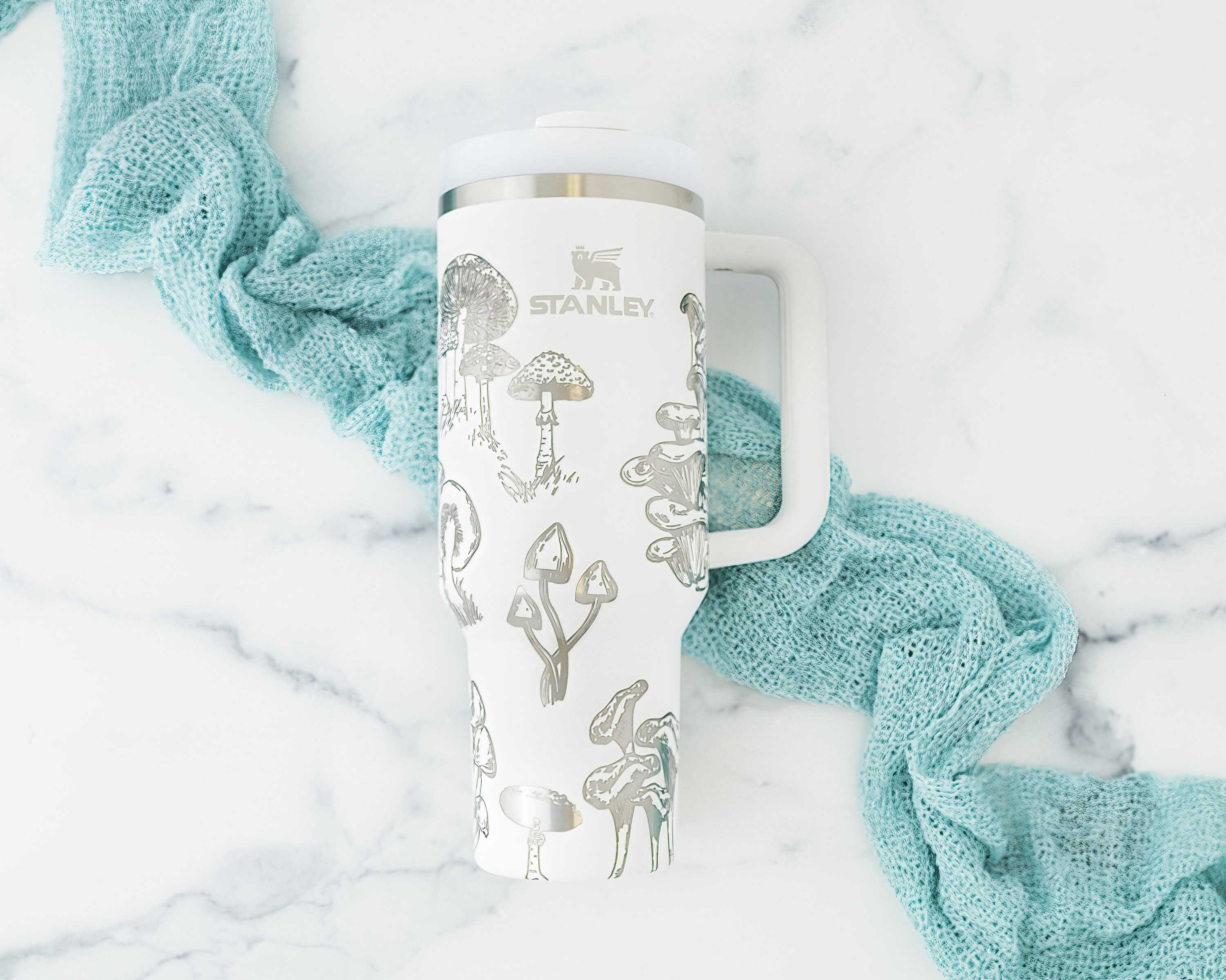 Stanley Tumbler Engraved With Mushroom Design | Frost Stanley Quencher ...