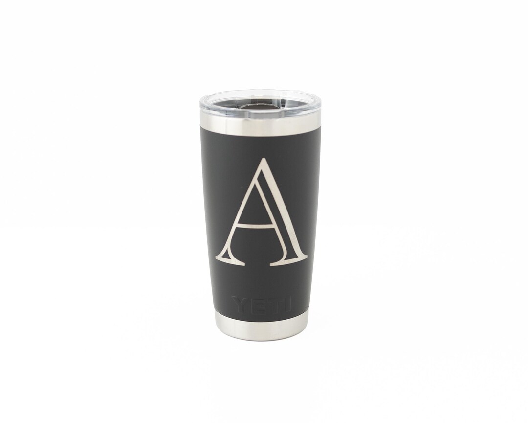 Custom Yeti Rambler 20oz Tumbler With Monogram Initial – Personalized ...