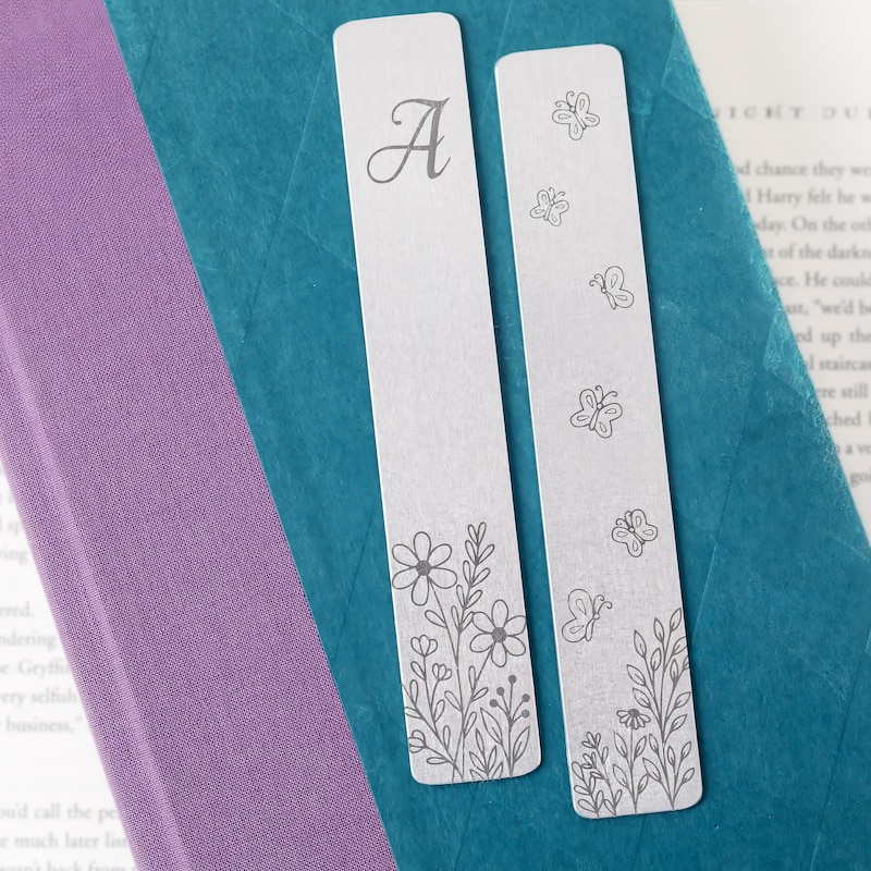 Monogrammed Bookmark - Etsy