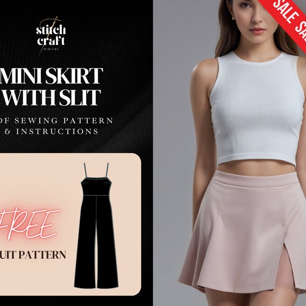Low Rise Mini Skirt Pattern - Etsy