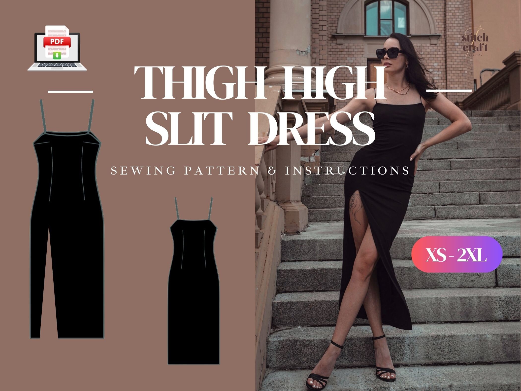 Double High Split Dress