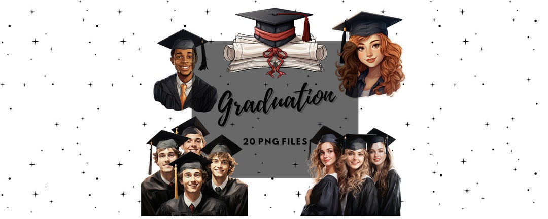 Graduation Clip Art Bundle: Digital Download Commercial Use - Etsy ...