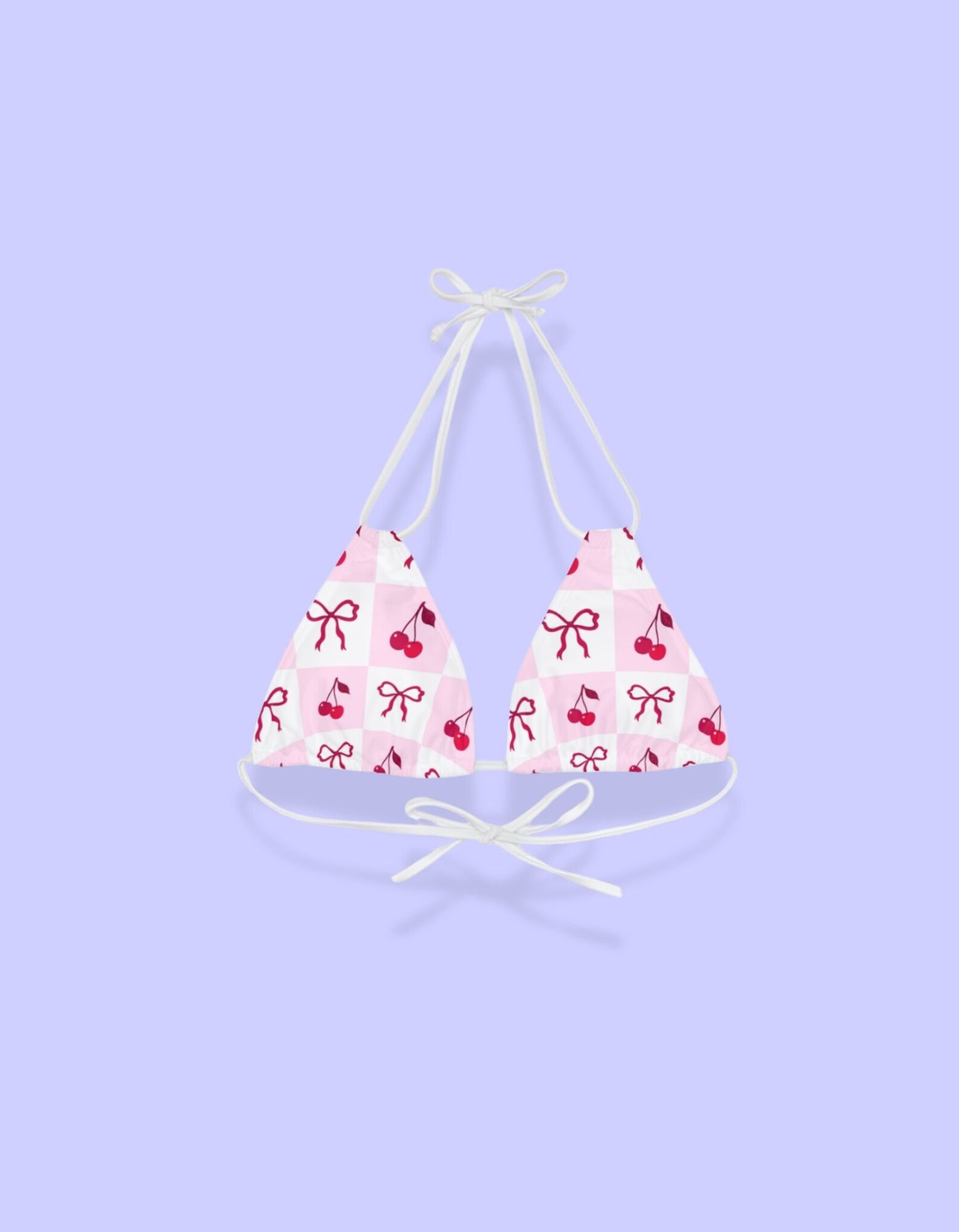 Coquette Bikini Cherry Bikini Top Pink Pastel Bathing Suit Beach ...