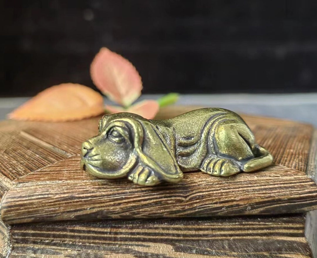 Get 2 Brass Dog Amulet Copper Mythological Animals Home - Etsy