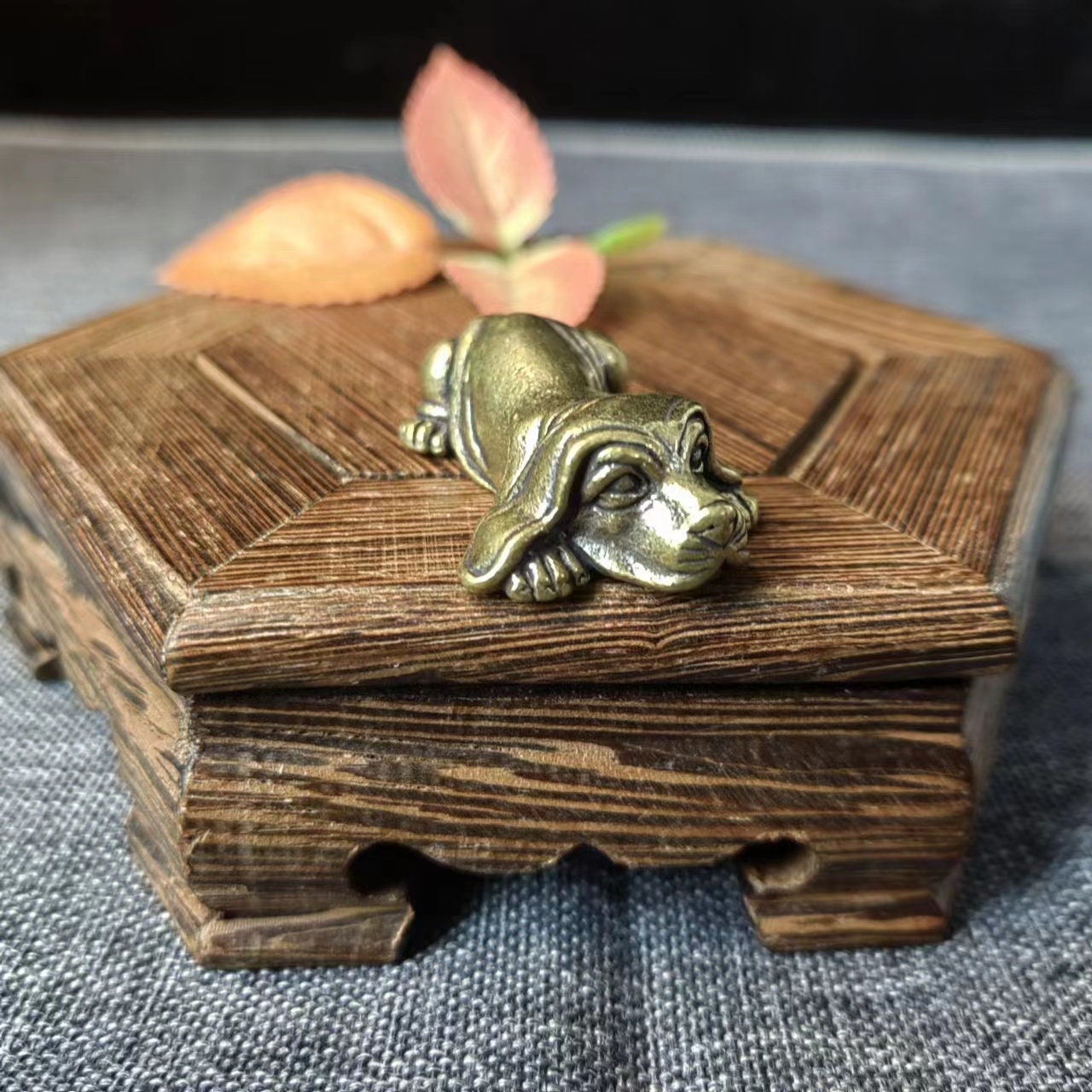 Get 2 Brass Dog Amulet Copper Mythological Animals Home - Etsy