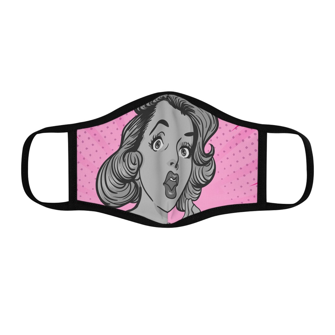 Pin up Pop Art Fitted Polyester Face Mask - Etsy