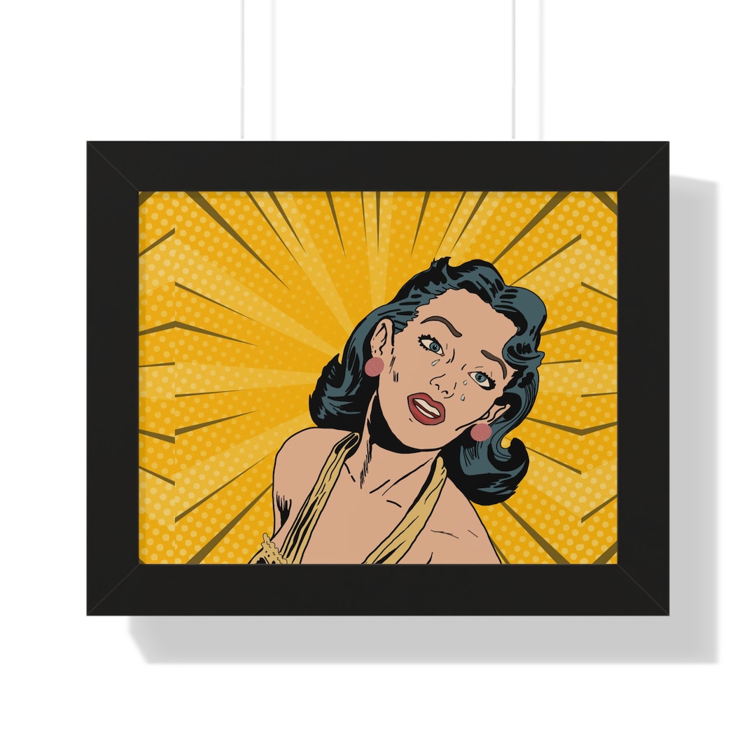 Pin up Pop Comic Framed Horizontal Poster - Etsy