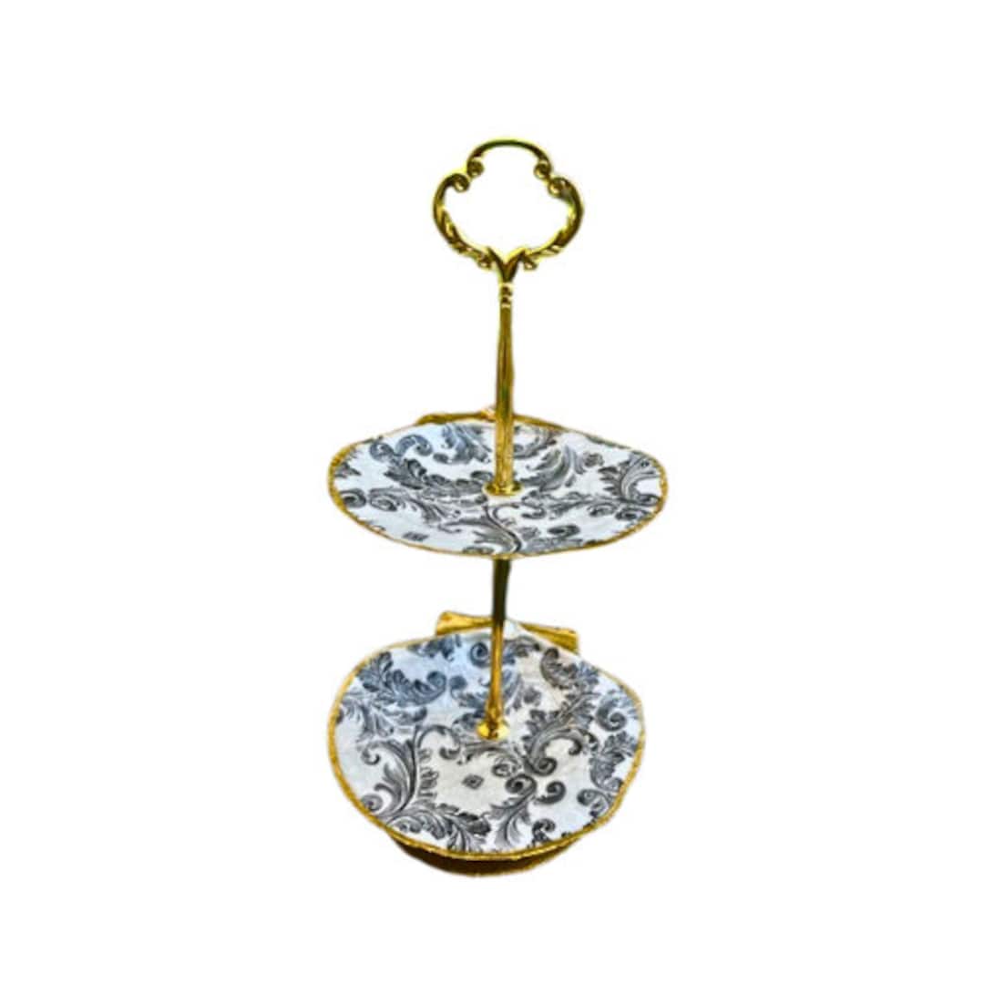 Scallop Shell Tiered Jewelry Tray, Accessory Holder, Birthday, Hostess ...