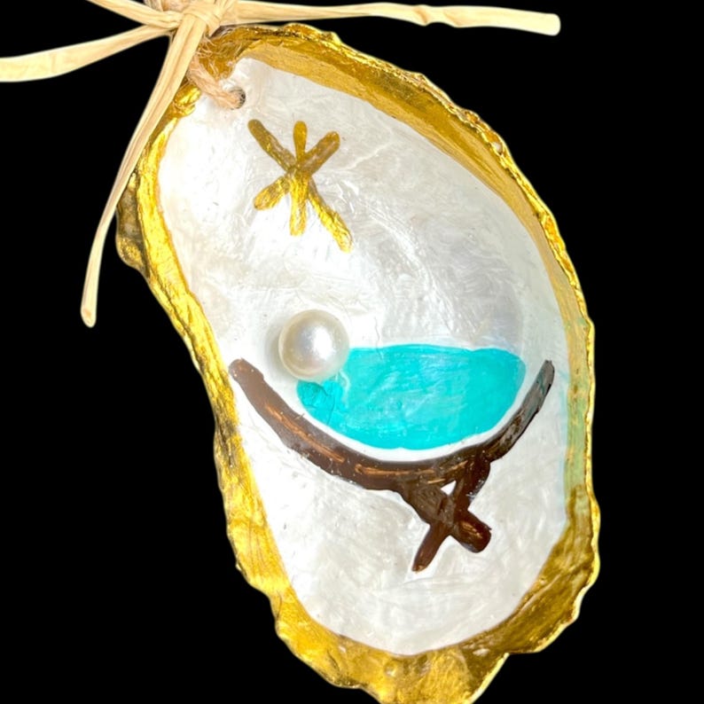 Baby Jesus Shell Christmas Ornament, Hand Painted - Etsy