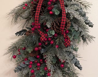 Buffalo Plaid Wreath, Rustic Decor - Etsy