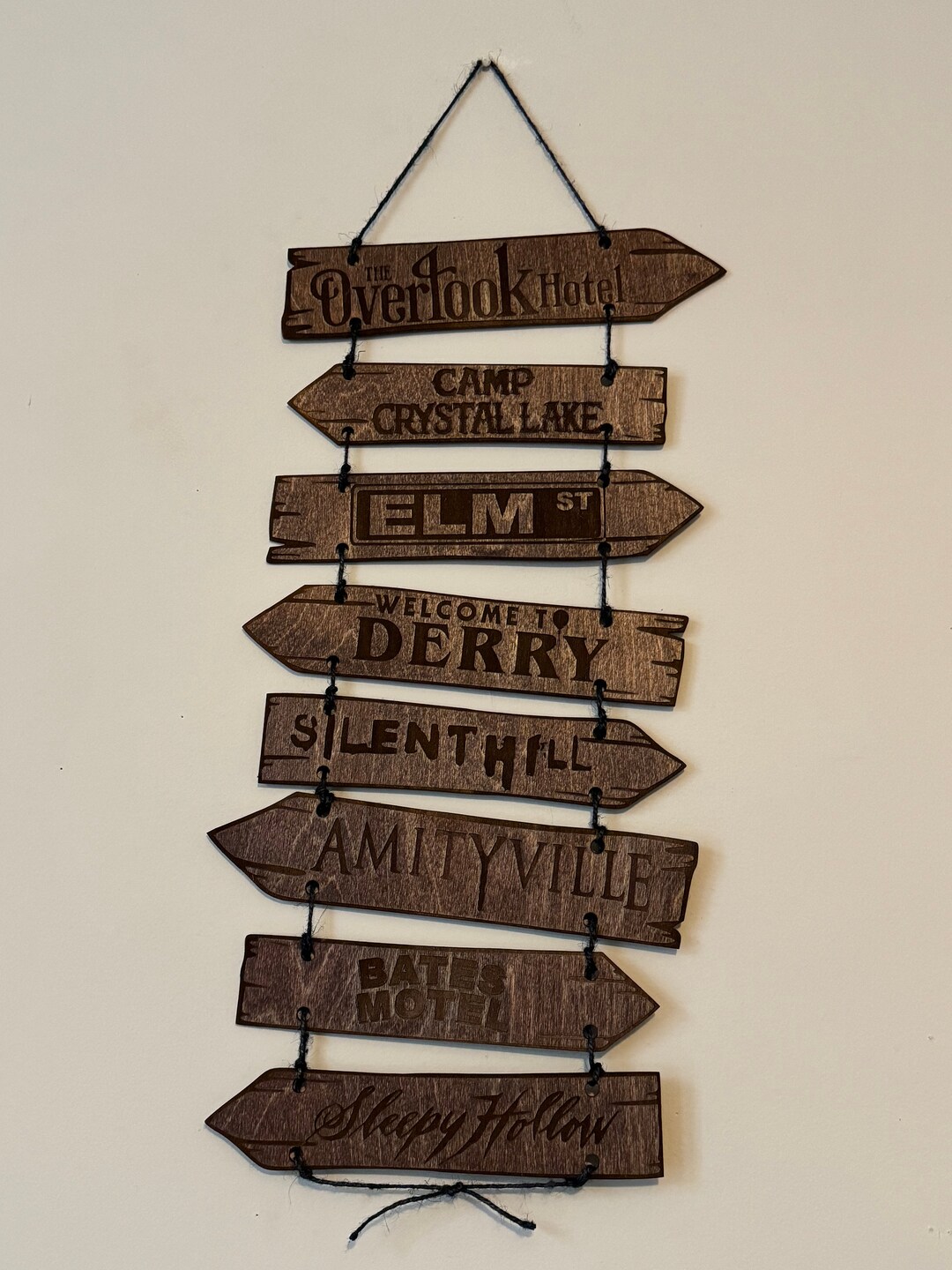 Horror Destinations Sign 11x21 Inches, Your Guide to Iconic Haunts - Etsy