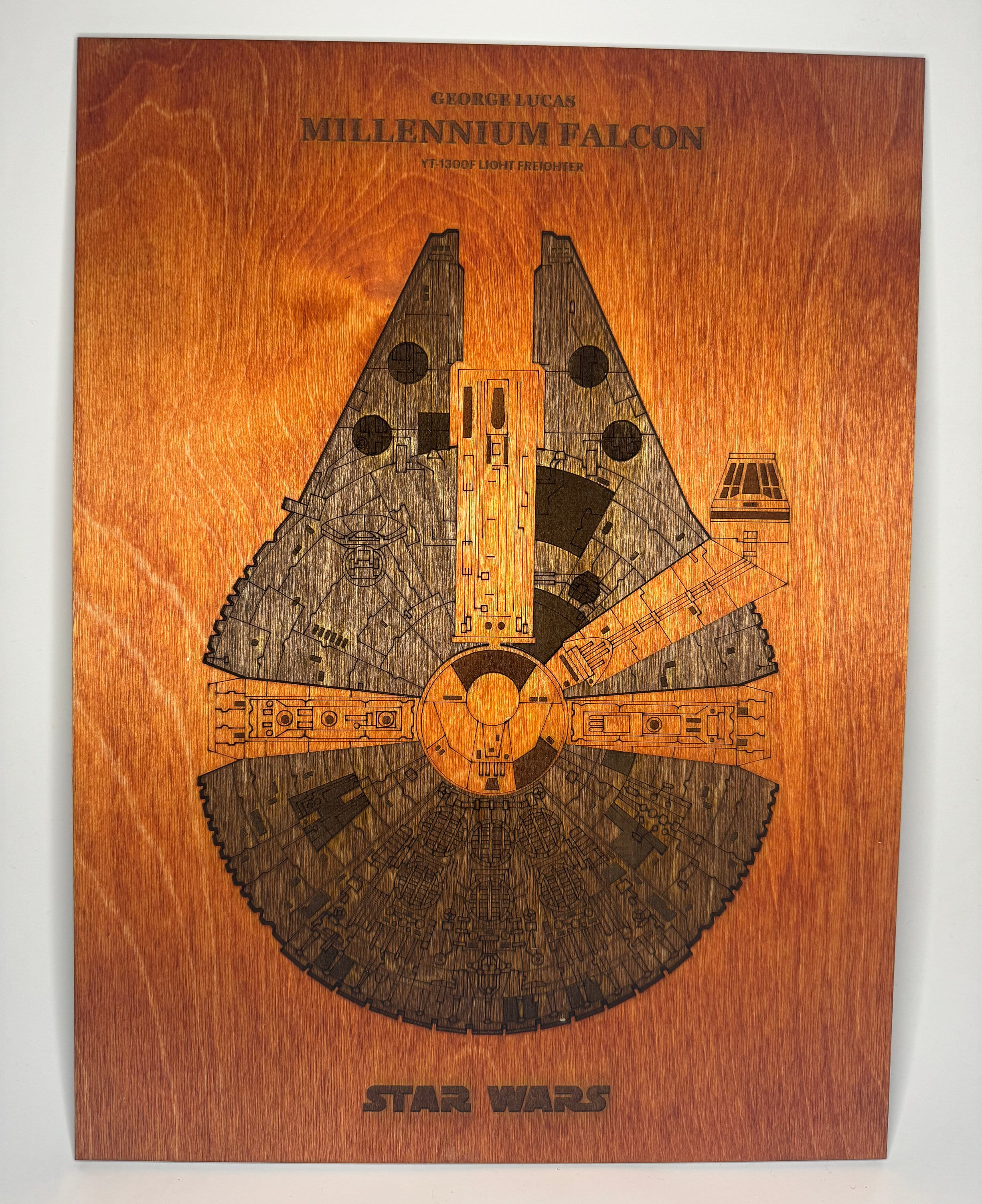 Millennium Falcon Wall Art Iconic Multi-layer Design, 15.15x11.5 Inches ...