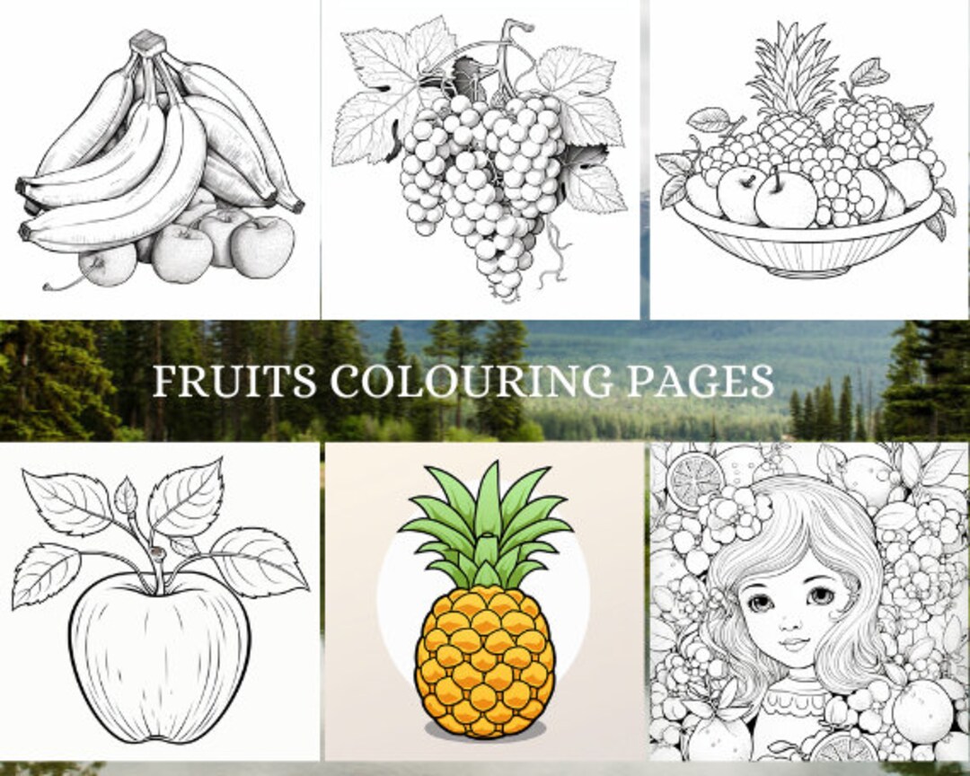 Fruit Colouring Pages Printable Colouring Pages for Kids 15 Individual ...