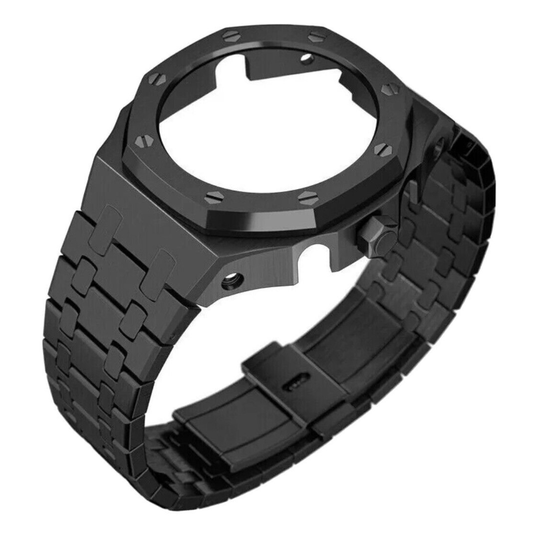 Casioak Mod Kit for Casio G-SHOCK Black Stainless Steel Bracelet and ...