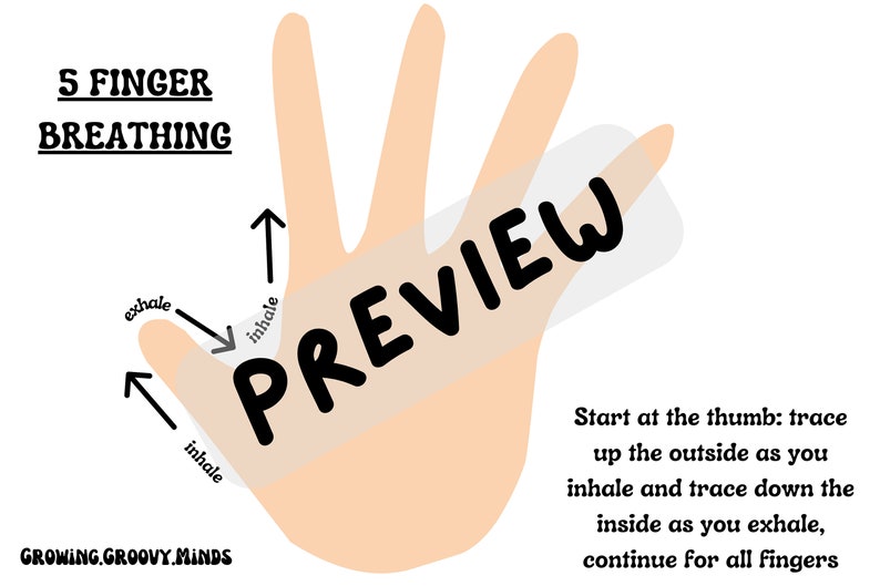 Anxiety Breathing Cards - Etsy