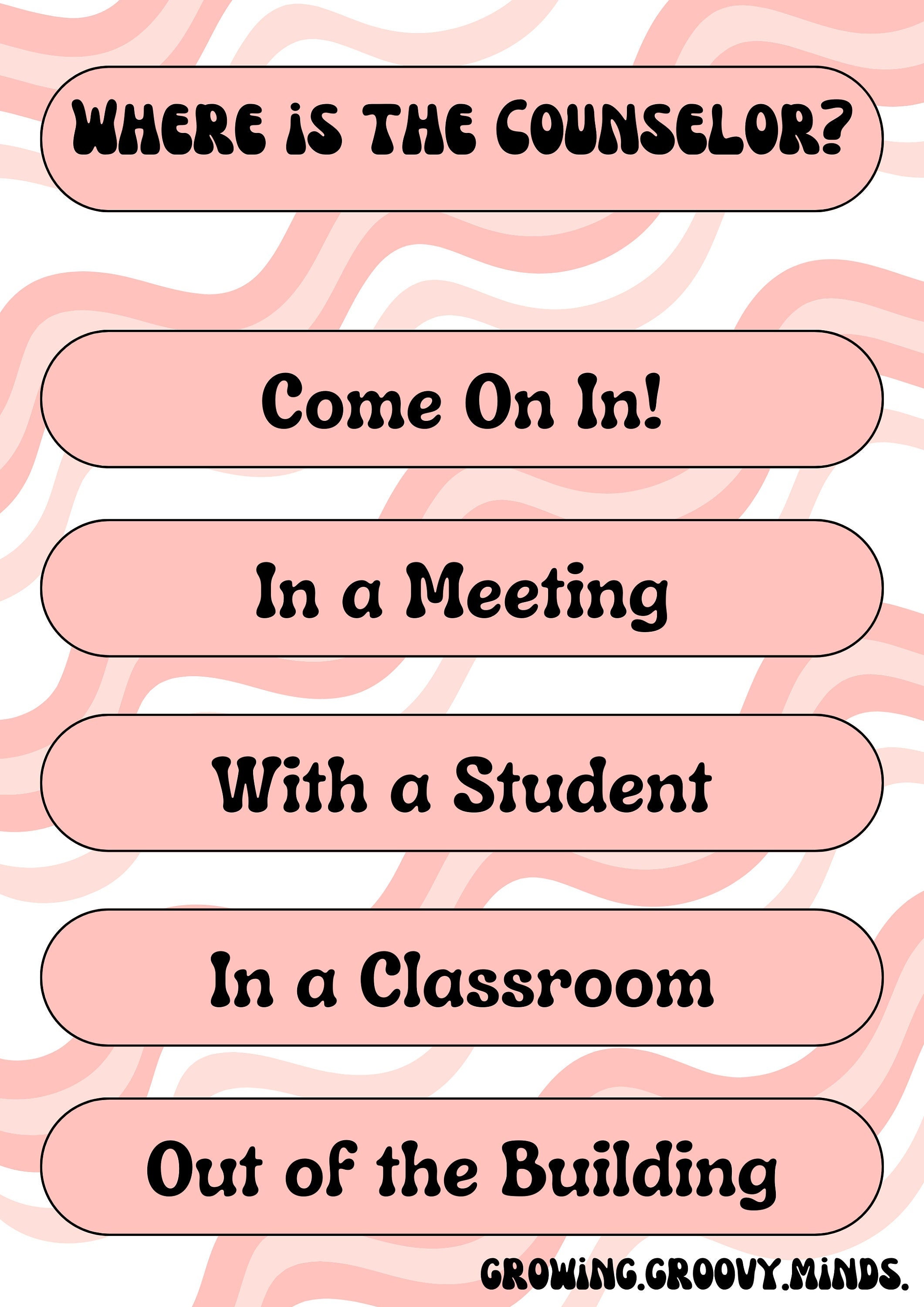 Where is the Counselor? Sign - Etsy