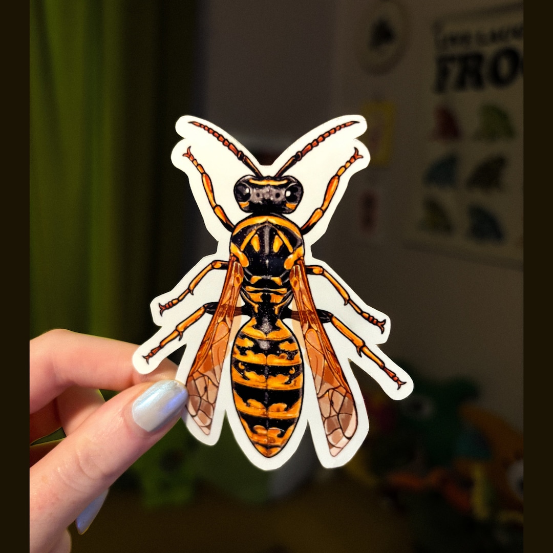 Bug Wasp Glossy Die Cut Vinyl Handmade Orange Insect Sticker - Etsy