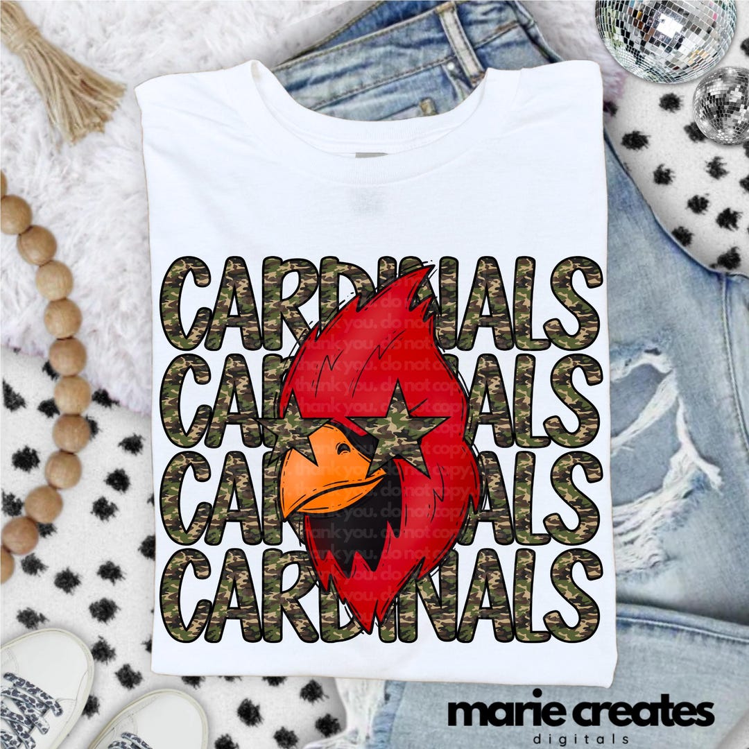 Camo Cardinals PNG, Camo Cardinals Mascot PNG, School Spirit PNG - Etsy