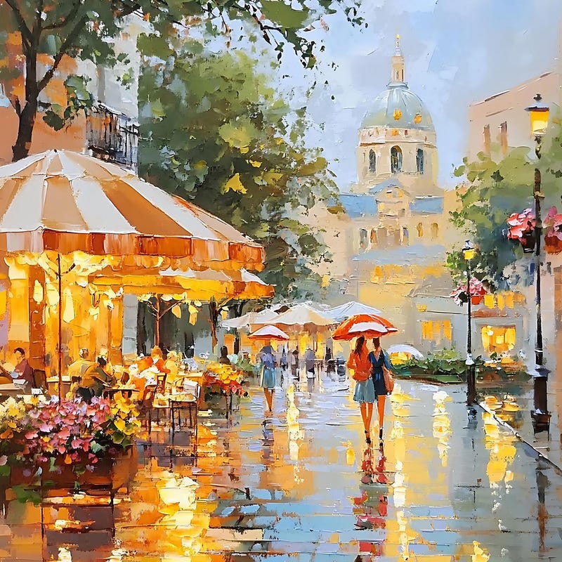 Paris in Rain Prints - Etsy UK