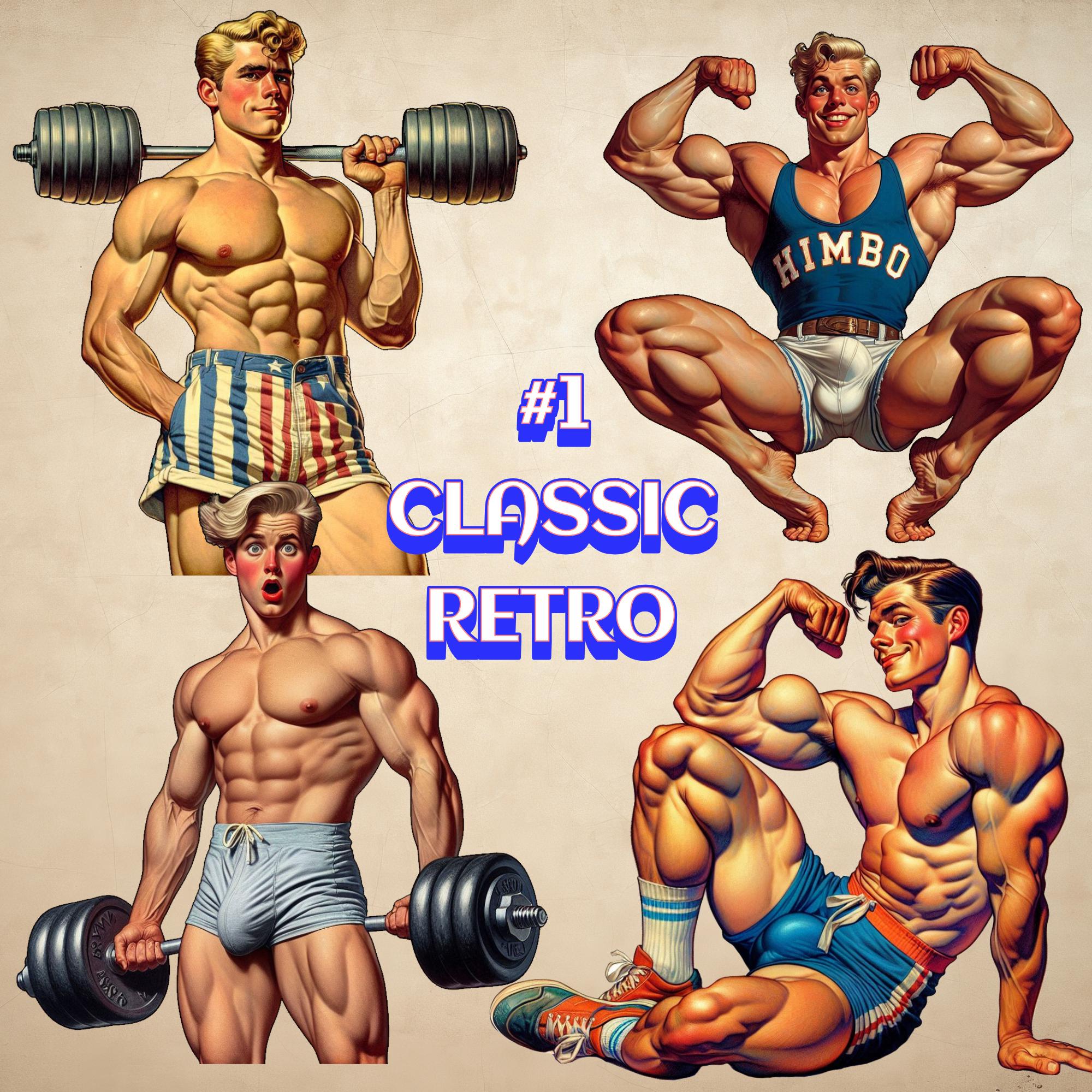 Himbo Gym Bro Sticker Sheets,retro Hot Guys Decals, Nostalgic Gym Stickers, Vintage Sticker Pack ...