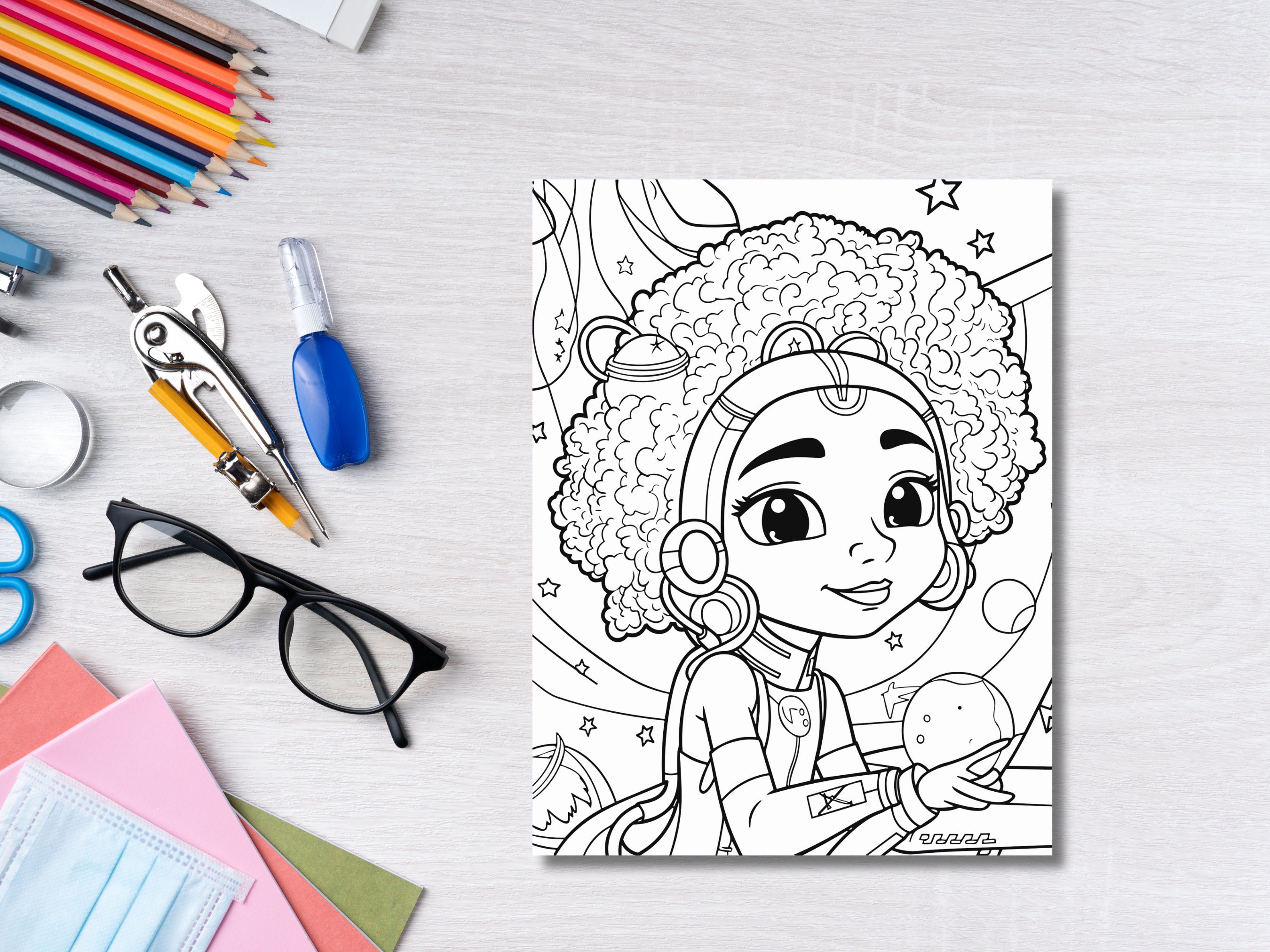 Melanin Coloring Pages | Black Girl Magic Coloring Book | African ...