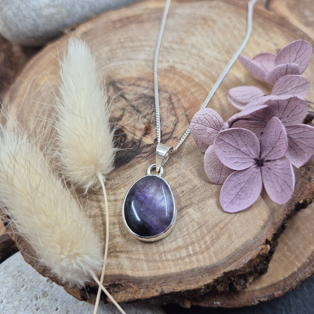 Blue John Blue John Pendant Blue John Necklace Blue John Jewellery - Etsy